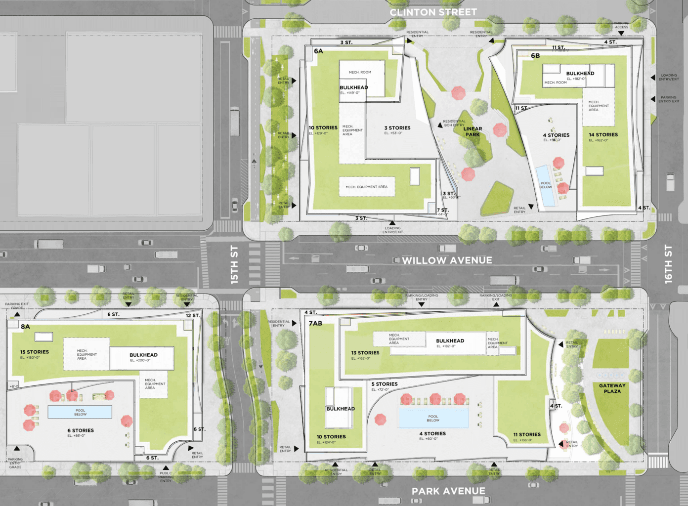 Plans Revealed for Four Building, 729-Unit Plan in Hoboken’s North End ...
