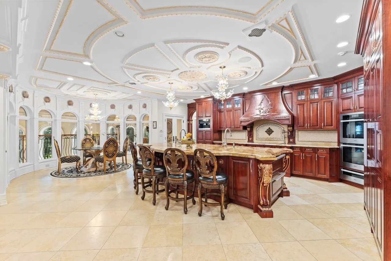 Inside an Extravagant Saddle River Mansion With an Indoor Waterfall ...